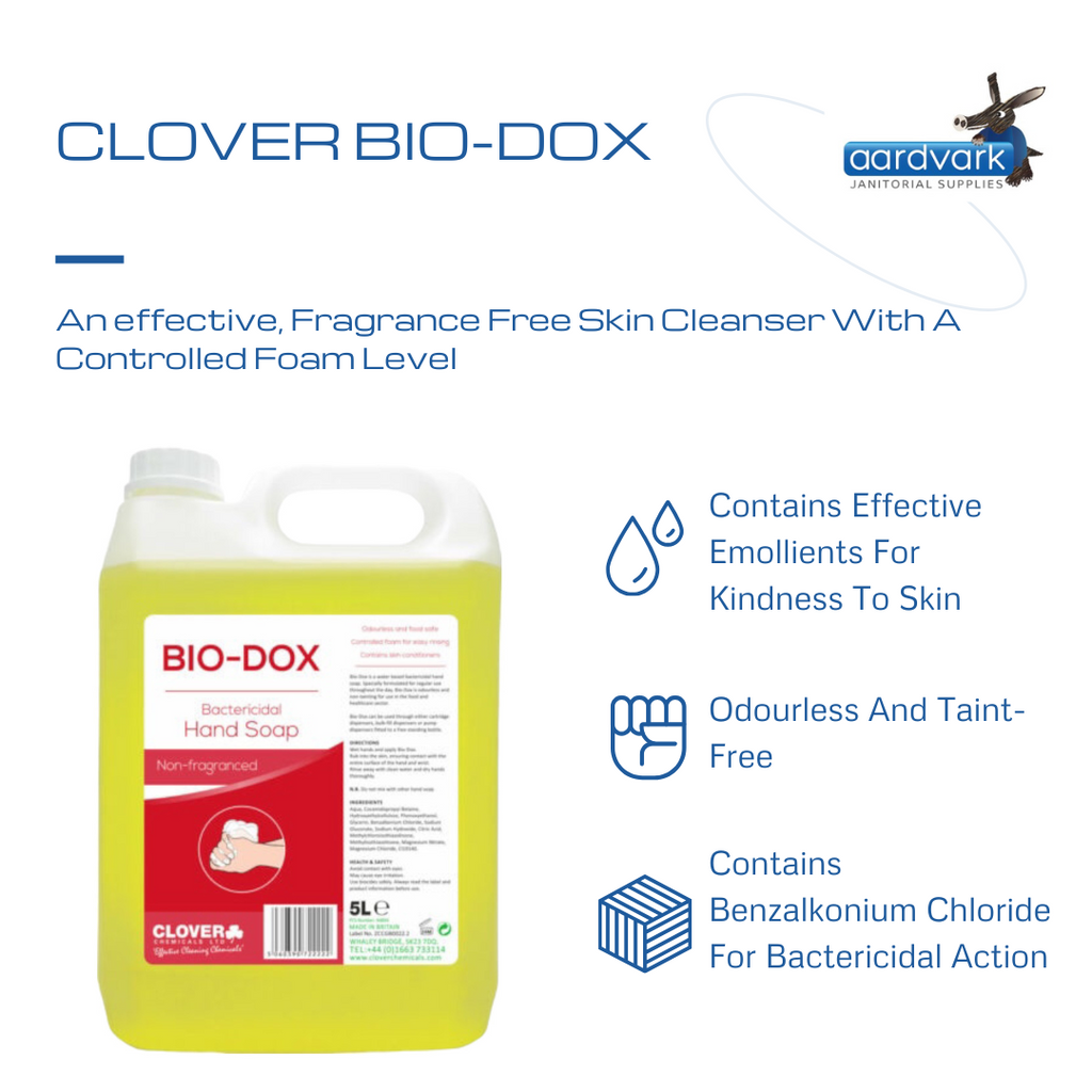 Clover Bio-Dox Bactericidal Hand Soap 10 Litre – Aardvark Janitorial ...