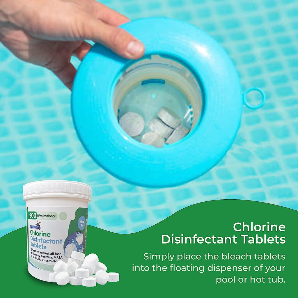 200 Professional Bleach Chlorine Disinfectant Tablets – Aardvark ...